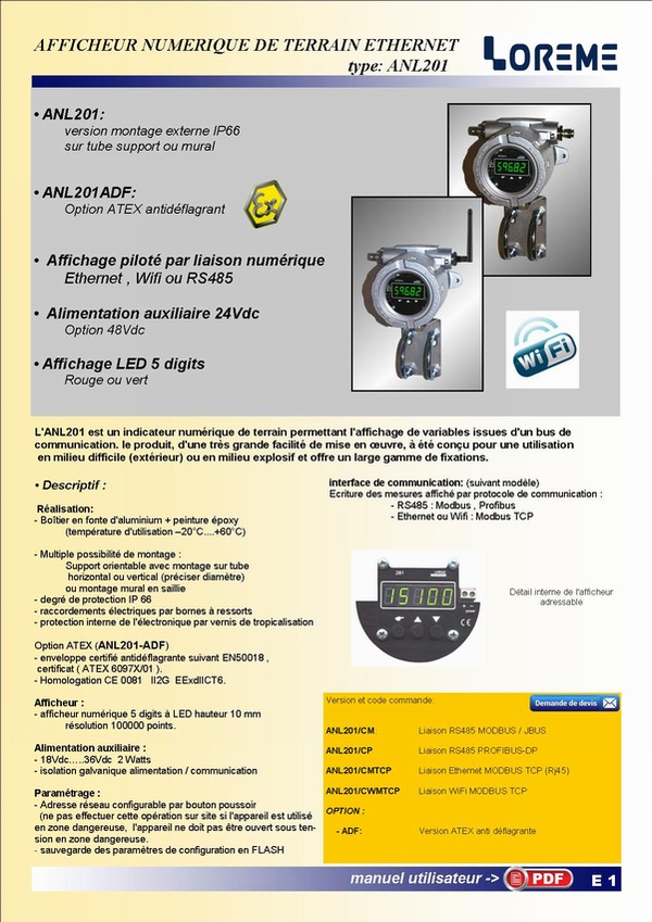 LOREME - Capteurs, convertisseurs et indicateurs
